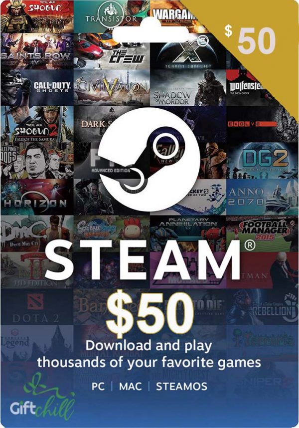 50 Steam Gift Card GLOBAL GiftChill co uk 50 Steam Gift Card GLOBAL GiftChill co uk
